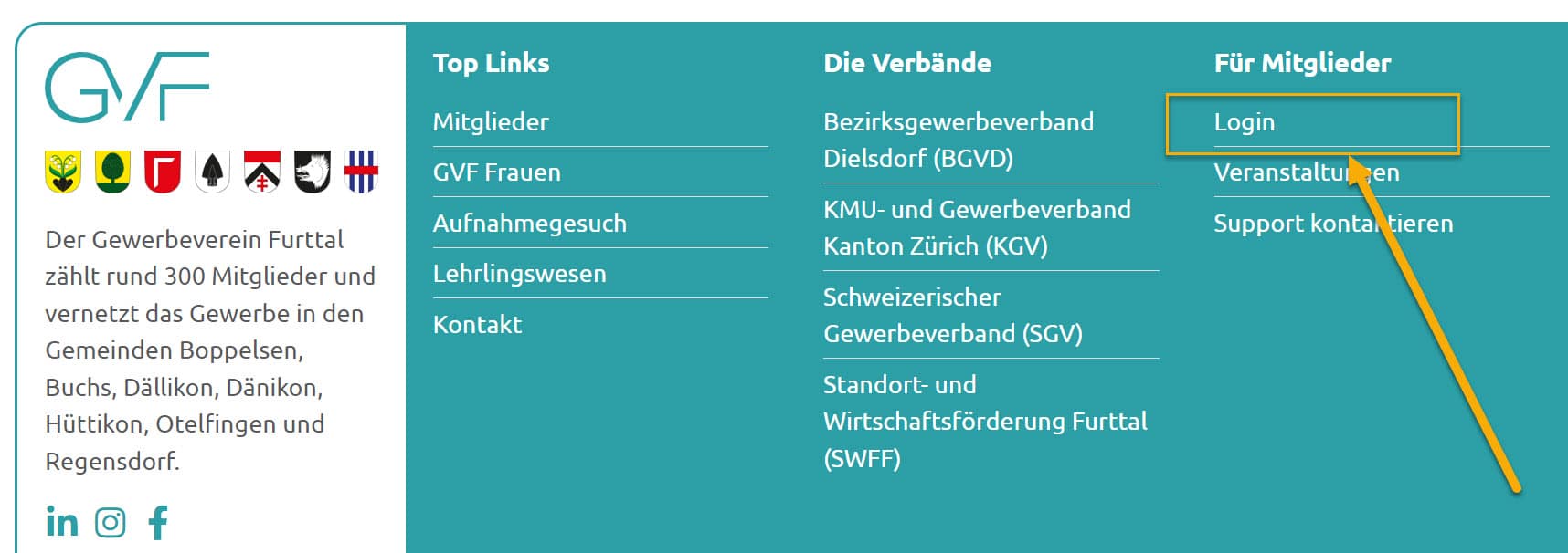 Anleitung GVF-Profil - Gewerbeverein Furttal